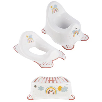 KEEEPER RAINBOW BABY POTTY, TOILET SEAT & STEP STOOL