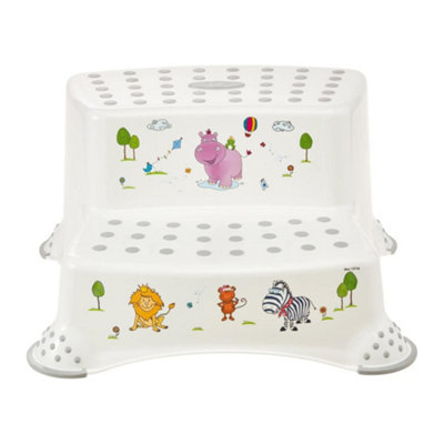 Keeeper White Funny Zoo Baby Potty, Toilet Seat & Double Step Stool Set