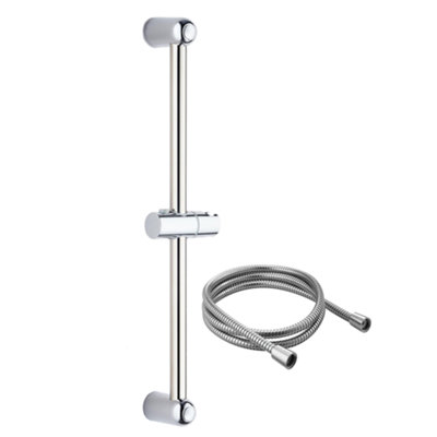 KeenFix Stainless Steel Shower Riser Rail & 1.5m Shower Hose | DIY at B&Q