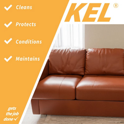 KEL 4 in 1 Leather Cleaner Premium Cleaner and Conditioner to Restore Nourish Leather Furniture