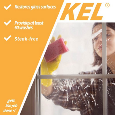 KEL - Window Cleaner, Super Concentrated Formula - 1 Litre
