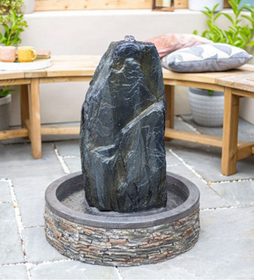 Kelkay Easy Fountain Snowdonia Monolith with Lights Mains Plugin ...
