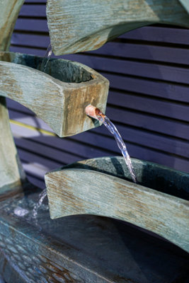 Kelkay Easy Fountain Tranquil Spills Mains Plugin Powered Garden Water ...