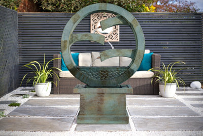 Kelkay Easy Fountain Tranquil Spills Mains Plugin Powered Garden Water ...