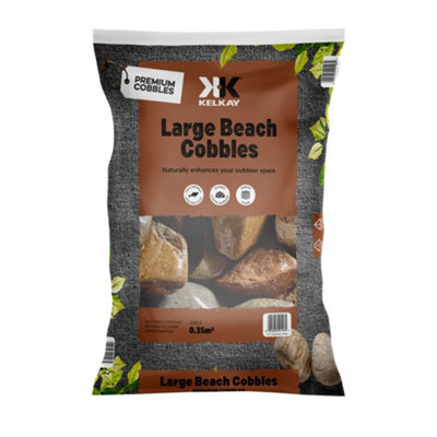 Kelkay Large Beach Cobbles Premium Aggregates Cobbles 20Kg Large Pack