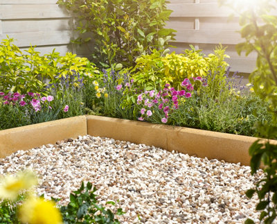 Kelkay Round Top Garden Edging - 600mm - Buff - Pack of 48