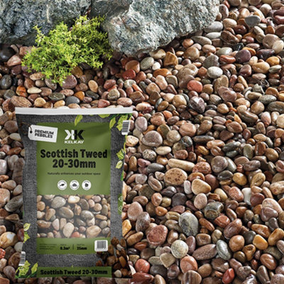 Kelkay Scottish Tweed Pebbles 20-30mm Premium Aggregates Pebbles 20Kg ...