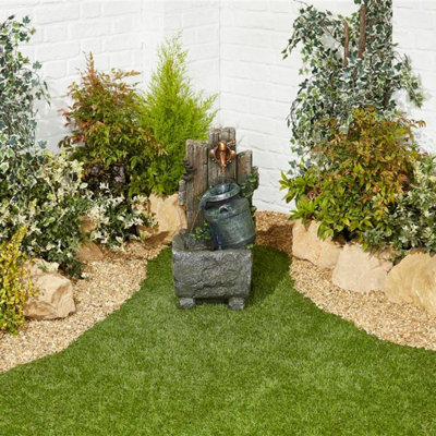 Kelkay Tap & Trough Spills with Lights Solar Water Feature with ...