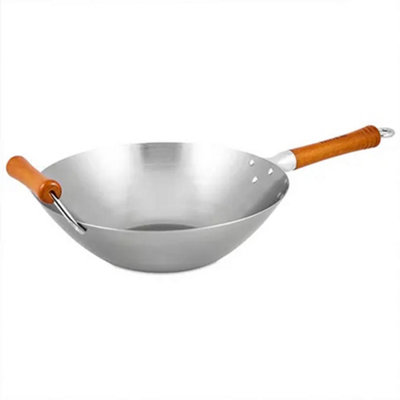 Ken Hom Excellence Carbon Steel Wok 32cm - Silver