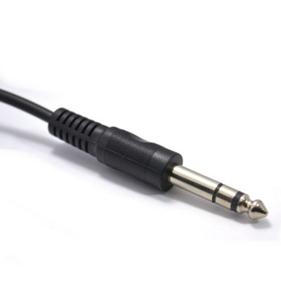 kenable 3.5mm Stereo Jack Plug to 6.35mm Stereo Jack Plug Cable 0.25m 25cm