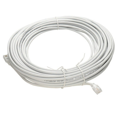 kenable ADSL 2+ High Speed Broadband Modem Cable RJ11 to RJ11 20m WHITE
