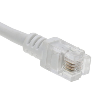 kenable ADSL 2+ High Speed Broadband Modem Cable RJ11 to RJ11 5m WHITE