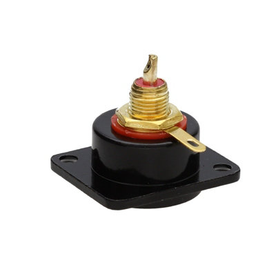kenable Brushed Aluminium Black Phono RED Wall Faceplate D-Series ...