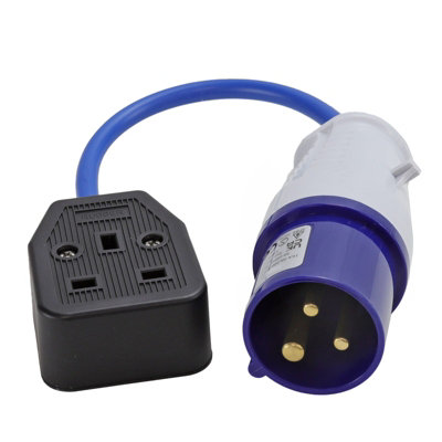 kenable Caravan Site Power Plug 240V CEE 16A to 13A UK Mains Socket ...