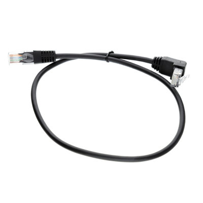kenable Cat5e Copper RJ45 Straight to Right Angle Plug UP Ethernet ...