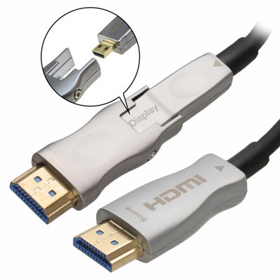 kenable Detachable Plug HDMI 2.0 Active Optical Cable AOC for Wall ...