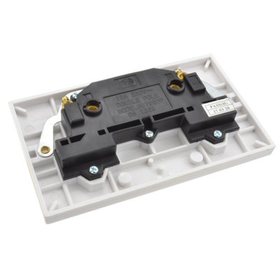 kenable Electrical UK Domestic Mains Socket Double 2 Gang Outlet Dual ...