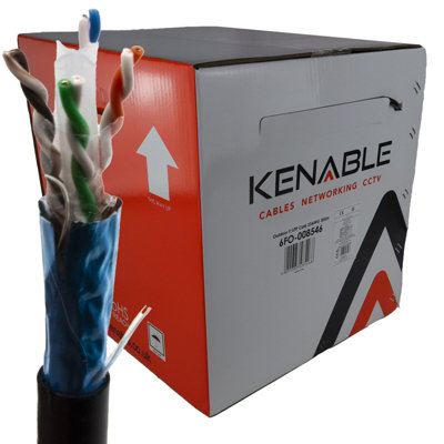 kenable External SHIELDED CAT6 Outdoor Use COPPER Ethernet Cable F/UTP ...