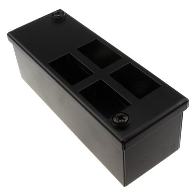 kenable GOP POD Metal Box with Vertical Cut-Outs for 4 x 6C Outlets and ...