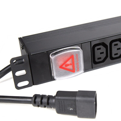 kenable PDU C13 Sockets 6 Way with C14 IEC Power Distribution Unit ...