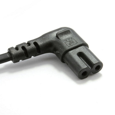 kenable Power Cord UK Plug to Right Angle Figure 8 Fig of 8 Lead Cable ...