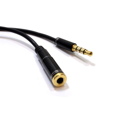 kenable PRO 4 Pole TRRS METAL 3.5mm Jack Headphone Headset Extension ...