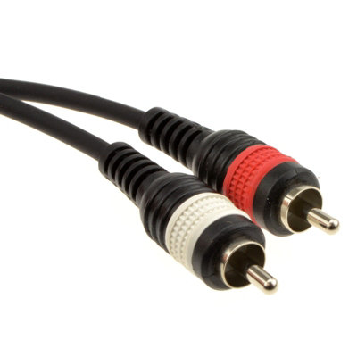 kenable PULSE PRO 6.35mm Stereo Jack to 2 x Phono Plugs Helical ...
