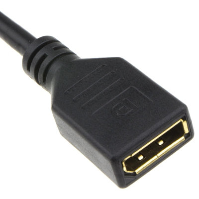 kenable Right Angle DisplayPort v1.2 Plug to Socket Monitor Extension ...
