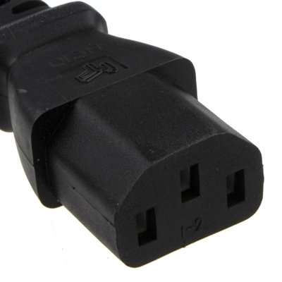 KENABLE RIGHT ANGLE EUROPEAN SCHUKO PLUG TO C13 IEC PLUG 10A POWER ...