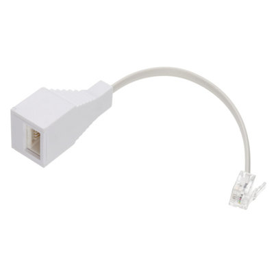 kenable RJ11 4 Wire to BT Telephone Female Socket Virgin To UK Adapter ...