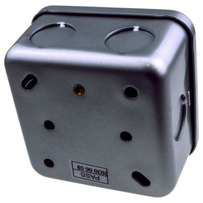 kenable Single Gang Metal Clad Steel UK 3 Way Switch with Cable Entry ...