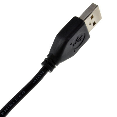 kenable USB 2.0 24AWG A to A (Male to Male) High-Speed BLACK Cable 1.2m