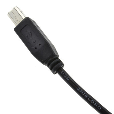 kenable USB 2.0 24AWG High Speed Cable Printer Lead A to B BLACK 0.5m 50cm