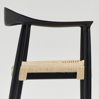 KENNY DINING CHAIR NATURAL TRIPLE PAPER COIL SEAT SCANDI MID-CENTURY ...