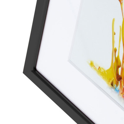 Kenro Fusion Series Black Metal Photo Frame 9x7 Inch / 23x18cm with ...