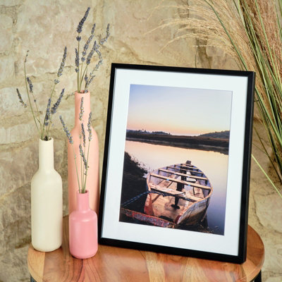 Kenro Fusion Series Black Metal Photo Frame 9x7 Inch / 23x18cm with ...