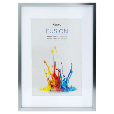 Kenro Fusion Series Graphite Metal Photo Frame A4 / 21x29.7cm with ...