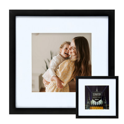Kenro Senator Series Black Wood Square Photo Frame Size 8x8" / 20x20cm ...