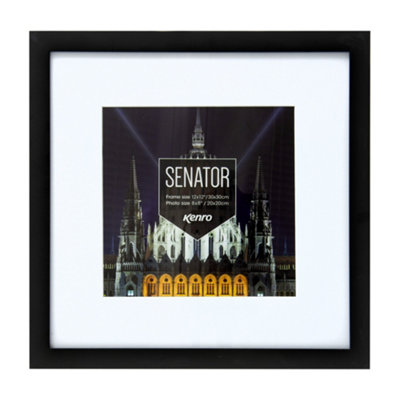 Kenro Senator Series Black Wood Square Photo Frame Size 8x8" / 20x20cm ...