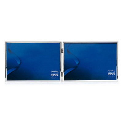 Kenro Silver Plated Twin Landscape Photo Frame for 2 Photos 7x5 Inch ...