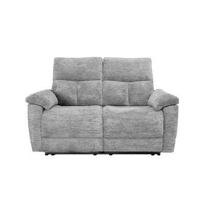 Kent Electric Reclining 2 Seater Sofa Lucy Dove Grey USB Charging