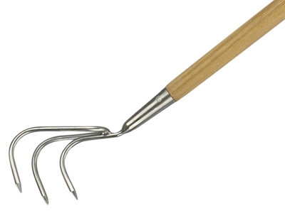 Kent & Stowe 70100042 Stainless Steel Long Handled 3-Prong Cultivator ...