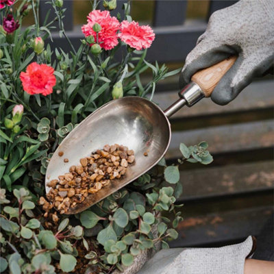 Kent & Stowe Stainless Steel Potting Compost Soil Scoop Heavy Duty Ash ...