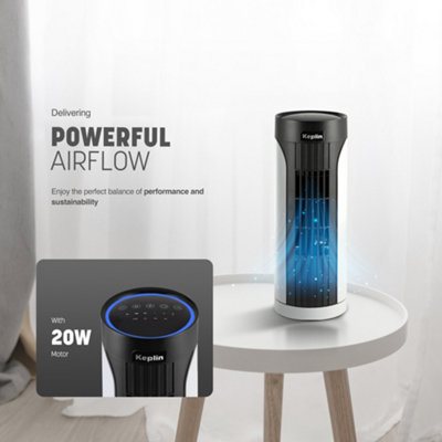 KEPLIN 13-inch Tower Fan - Remote Control, Touch Panel, LED, 3 Speeds ...