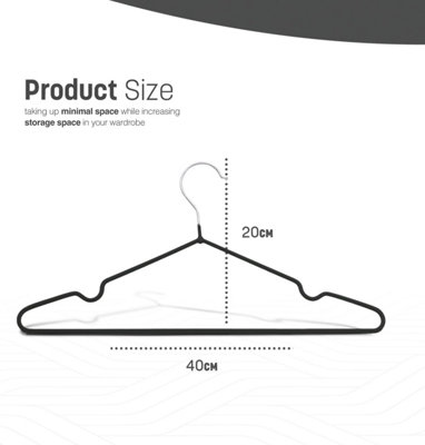 KEPLIN 20 Pack Premium Rubber Coated Metal Hangers -Space Saving ...