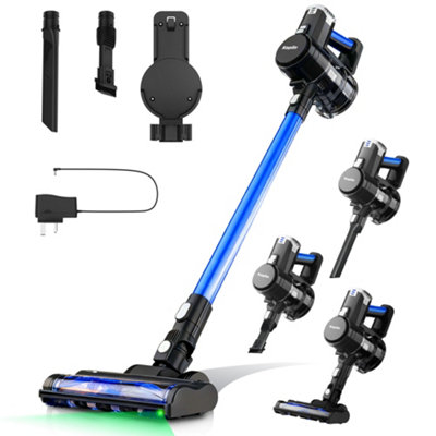 Keplin 250W Cordless Vacuum Cleaner, 2 Speed with LED Brush, 0.8L Dust ...