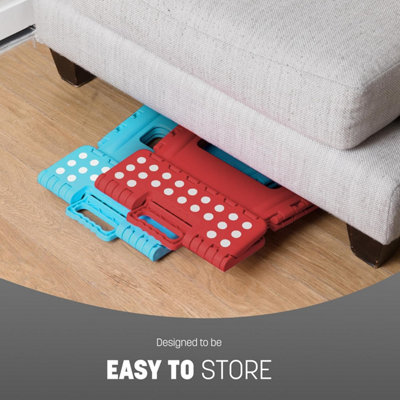 KEPLIN 9 Inch Heavy Duty Folding Step Stool, Non-Slip Foldable ...