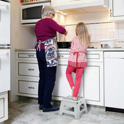 KEPLIN 9 Inch Heavy Duty Folding Step Stool Non-Slip Foldable Footstool ...