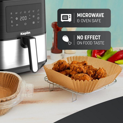 Keplin Air Fryer Parchment Paper Liners Disposable, Greaseproof, Heat ...