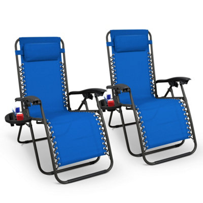 Keplin Basic Model of Gravity Chair 2pk Teal Adjustable Reclining Zero ...